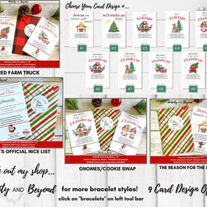 Christmas Name Bracelet, DIY, Christmas Bead Kit, Christmas Bracelet ...