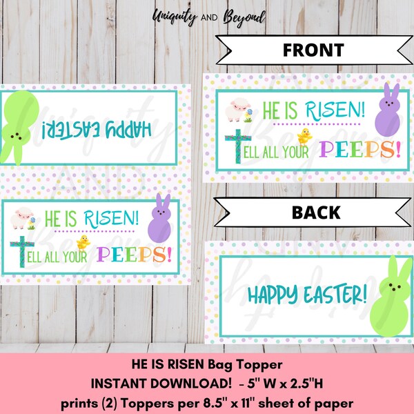 Easter Treat Bag Topper Svg - Etsy