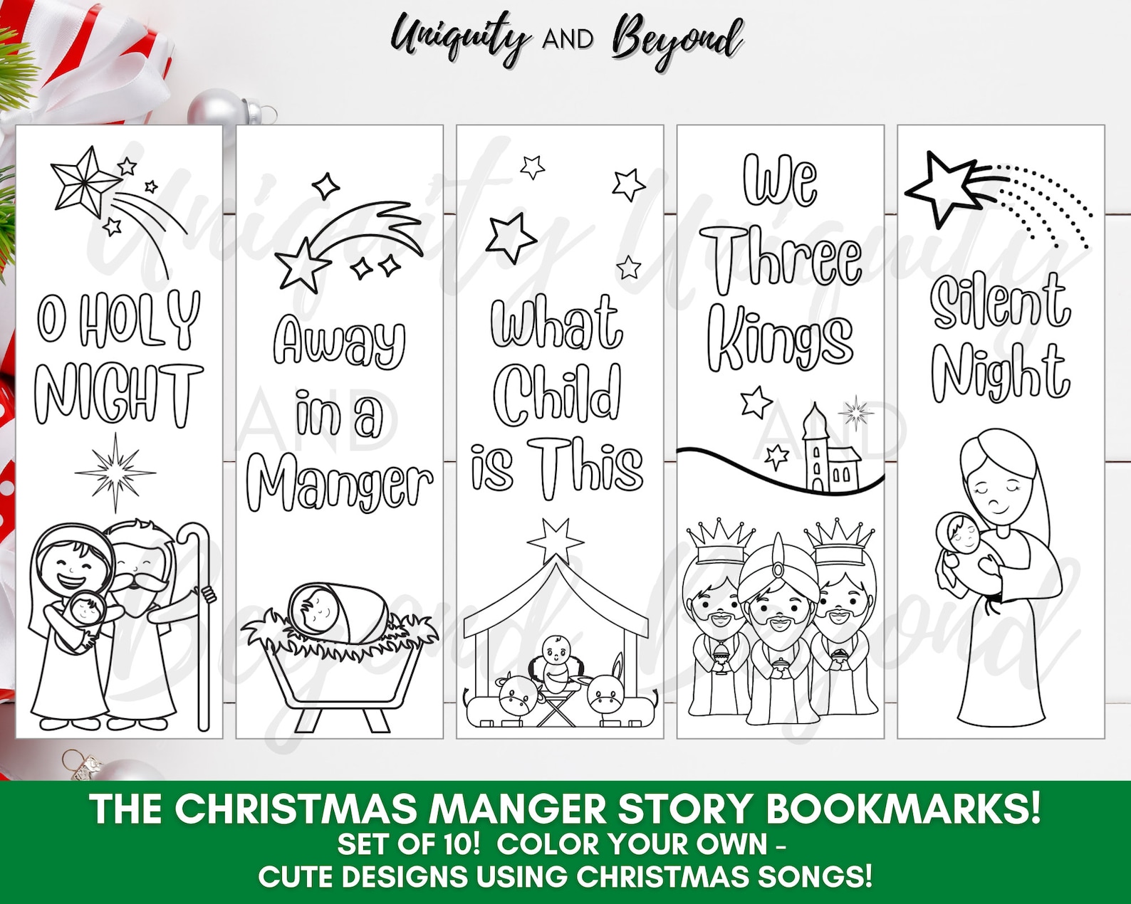 Christmas Bookmarks A Christmas Story the Bible Story the - Etsy
