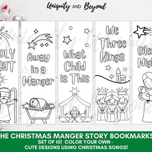 Christmas Bookmarks, A Christmas Story, the Bible Story, the Christmas ...