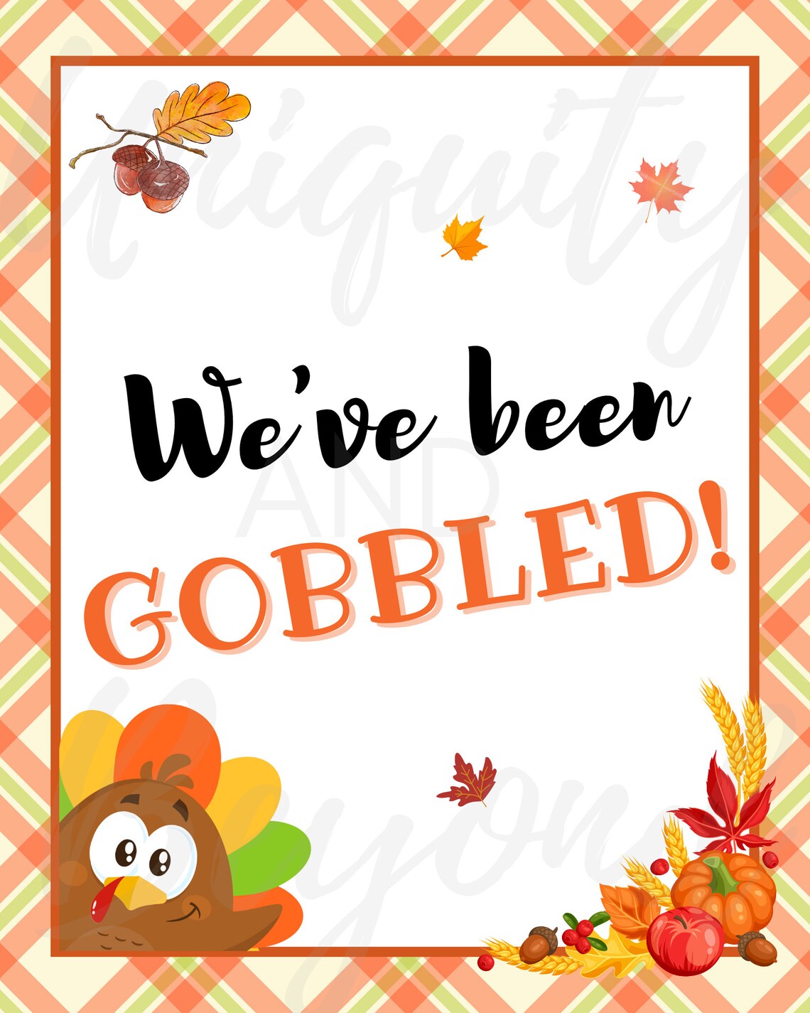 We've Been Gobbled Sign You've Been Gobbled | Etsy
