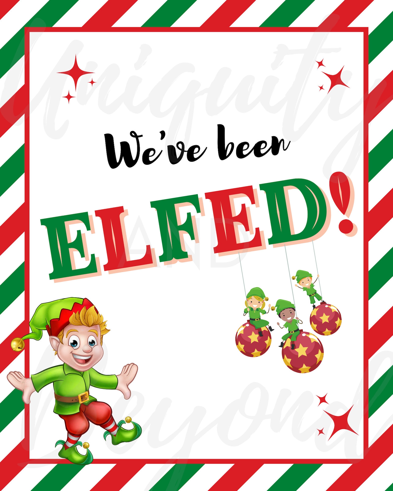 We've Been Elfed Sign You've Been Elfed Christmas | Etsy