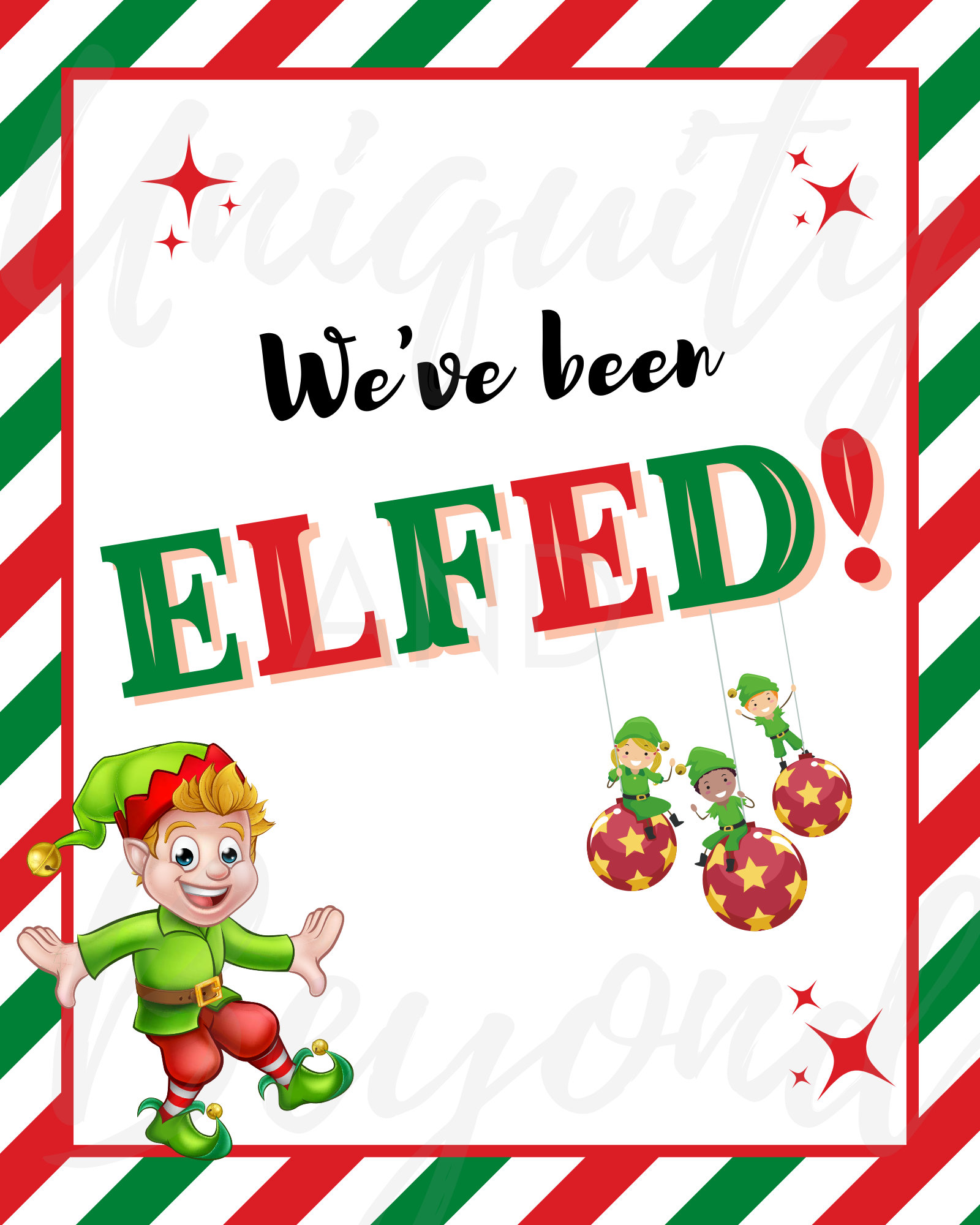 We've Been Elfed Sign You've Been Elfed Christmas | Etsy