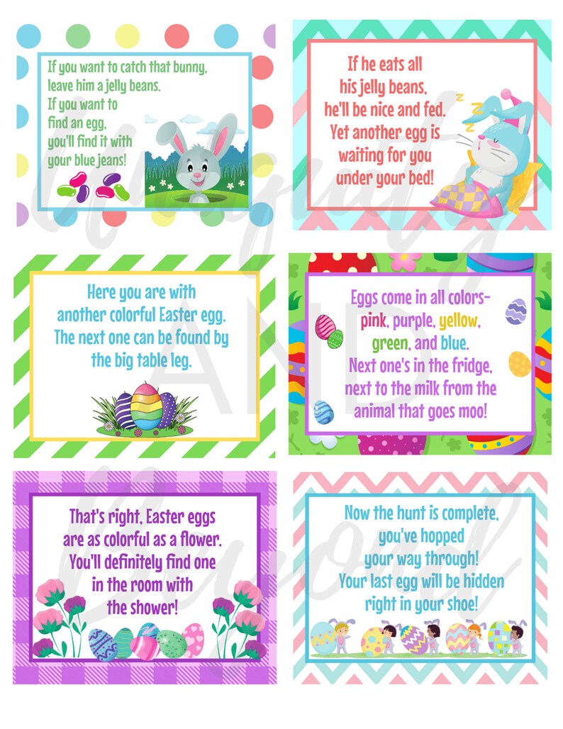 EDITABLE INDOOR Easter Scavenger Hunt Easter Treasure Hunt - Etsy