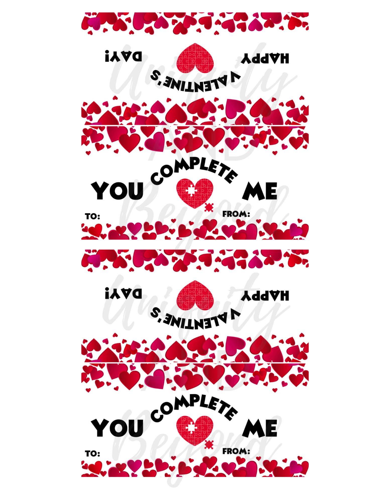 Printable Valentine's Day Treat Bag Topper You Complete | Etsy