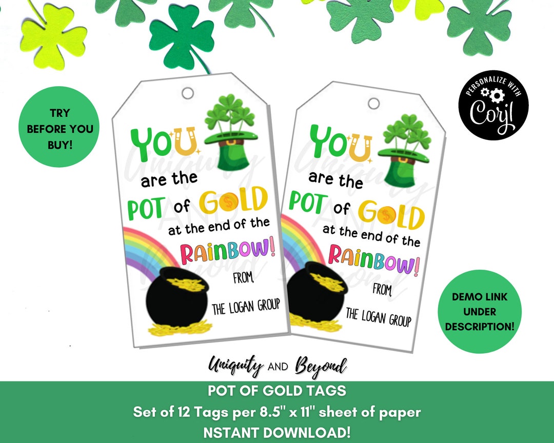 You Are the Pot of Gold at the End of the Rainbow Tags, Pot of Gold ...