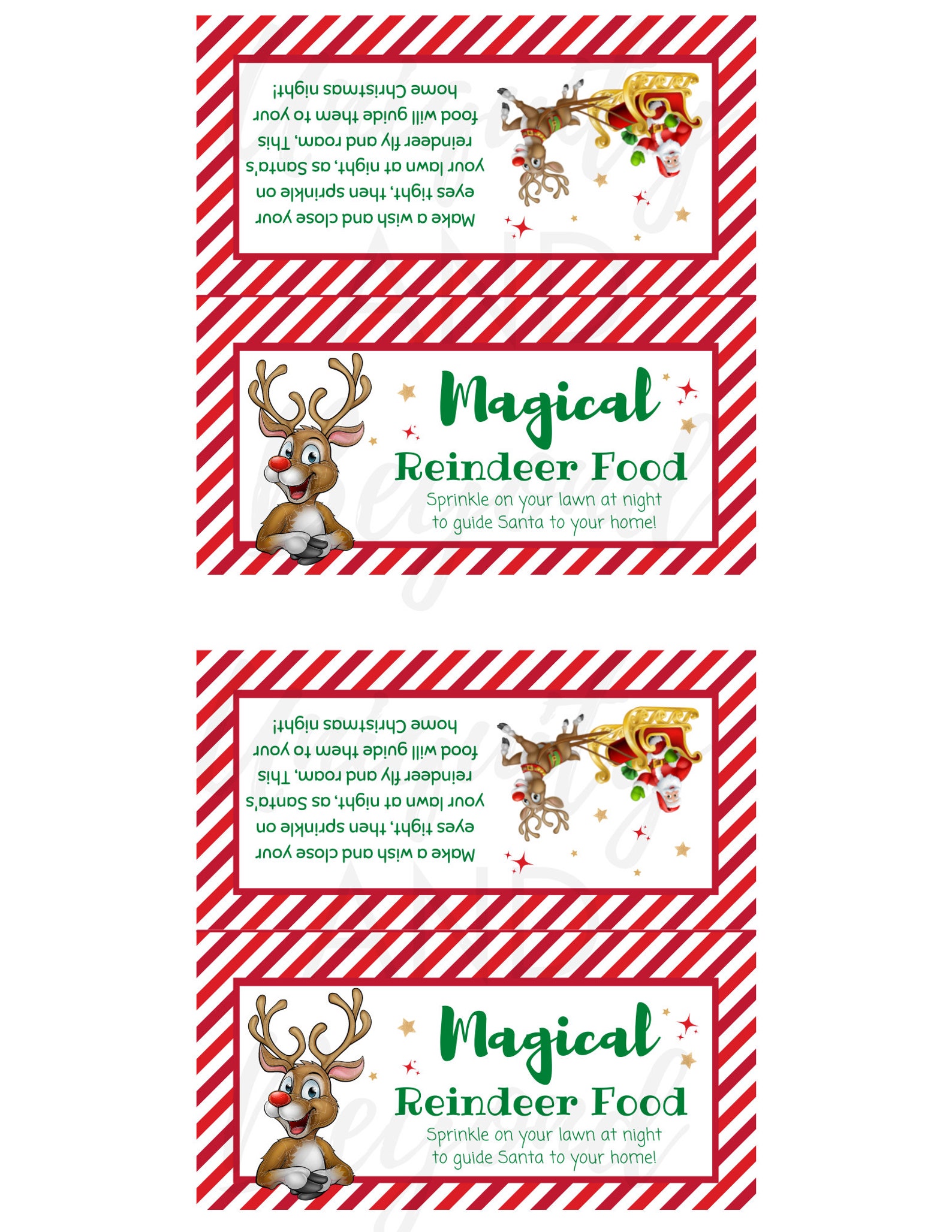 Printable Christmas Treat Bag Topper Holiday Bag Topper - Etsy