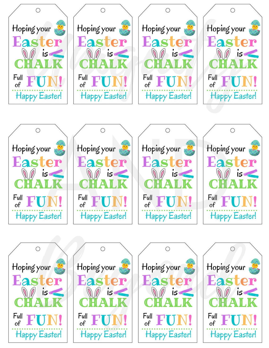 Printable Easter Tags Easter Favor Tags Easter Tags Easter | Etsy