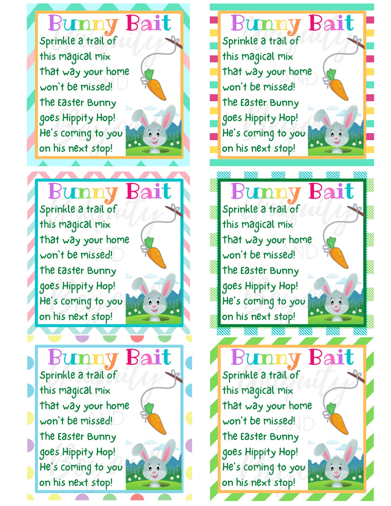 Printable Easter Tags Easter Favor Tags Easter Treat Tags - Etsy