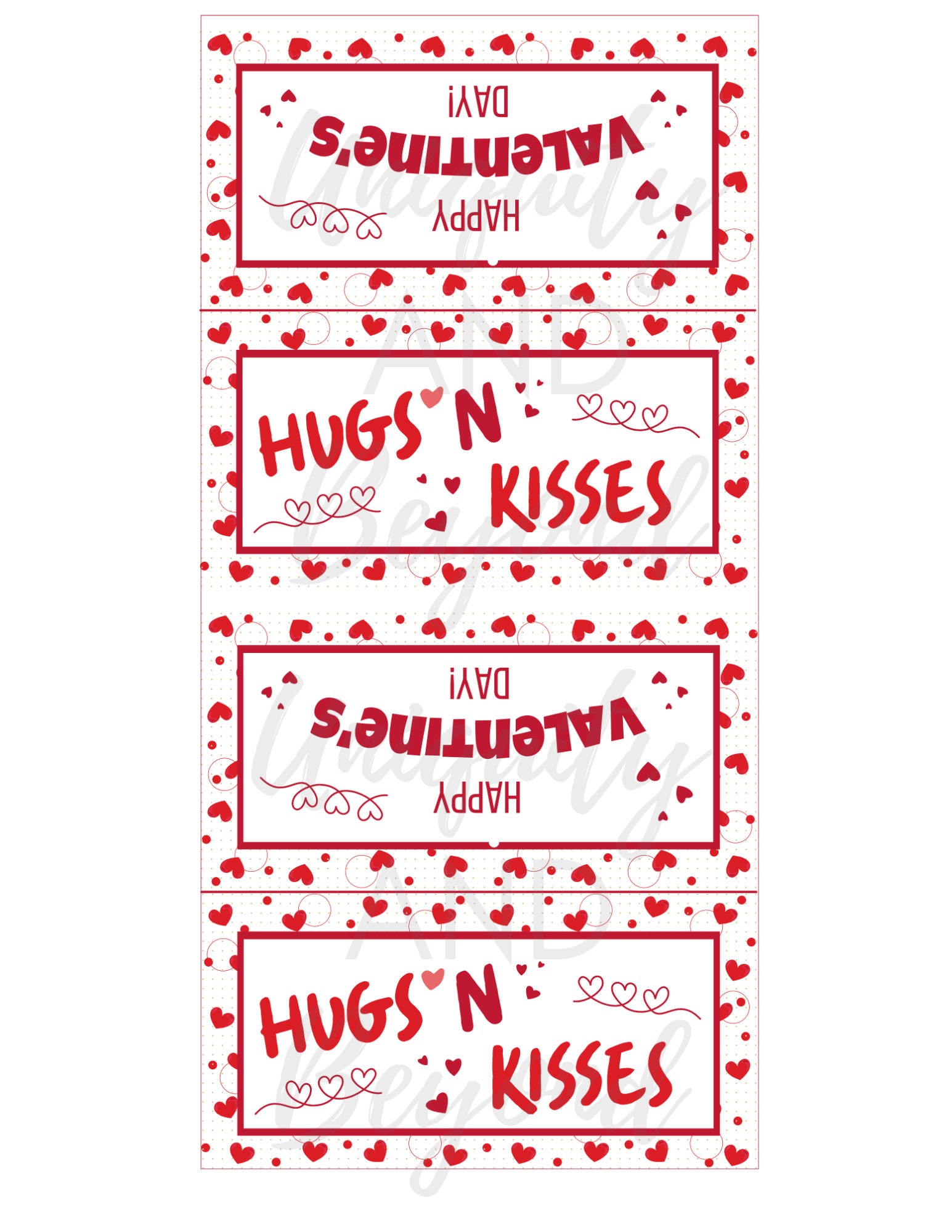 Printable Valentine's Day Treat Bag Topper Valentine Bag | Etsy