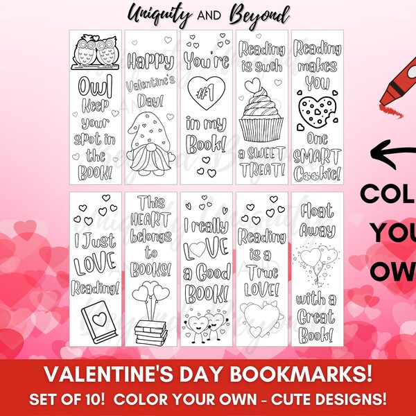 Valentine Bookmark - Etsy