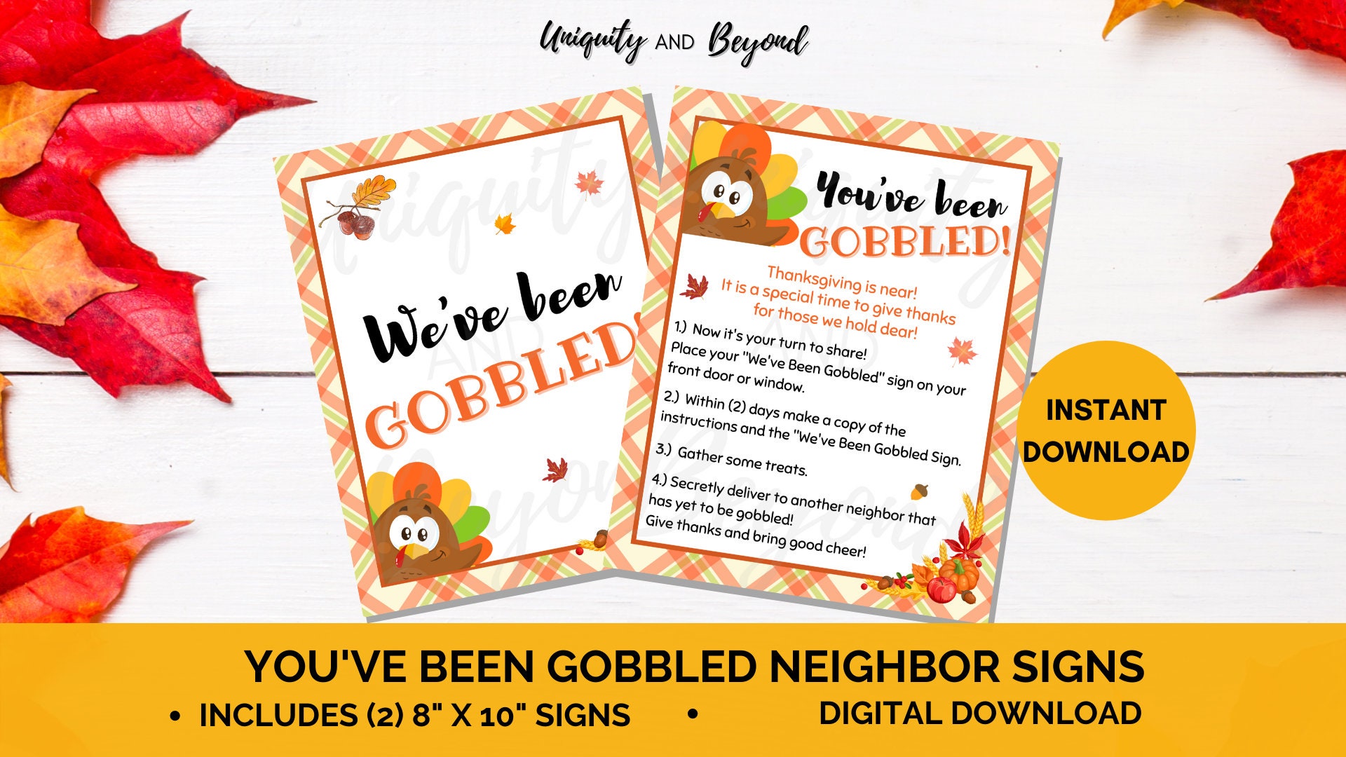 We've Been Gobbled Sign You've Been Gobbled | Etsy