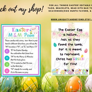 Printable Easter Poem, Easter Poem, Easter Poem for Kids, Easter Favors ...