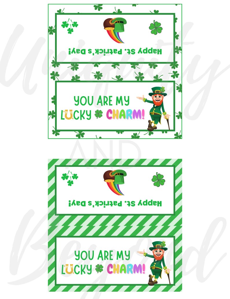 You Are My Lucky Charm Bag Topper Lucky Charm Favors Lucky - Etsy
