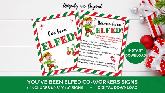 We've Been Elfed Sign You've Been Elfed Christmas | Etsy