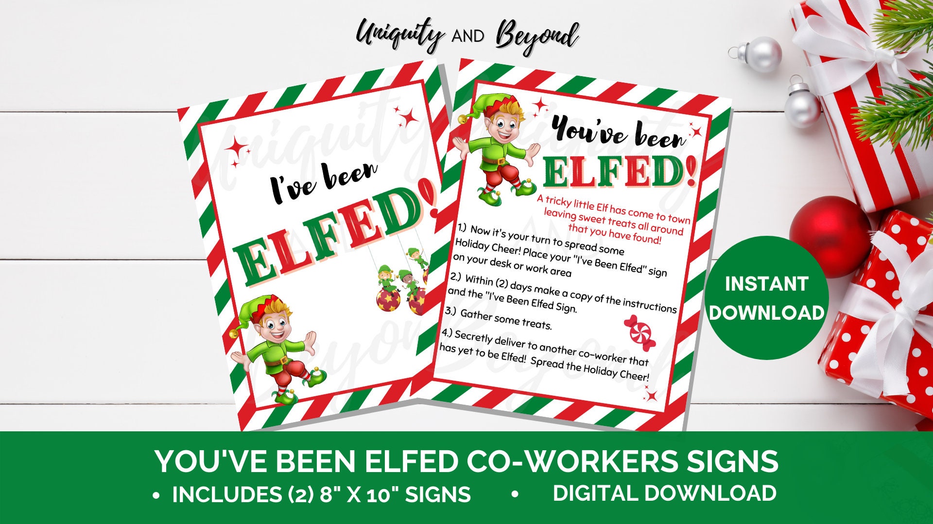 We've Been Elfed Sign You've Been Elfed Christmas | Etsy