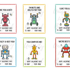 Robot Valentines, Robot, Classroom Valentine Cards, Kids Valentines ...