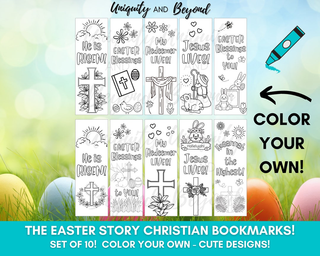 Easter Bookmarks, the Easter Story, He is Risen, Easter Gift for Kid ...