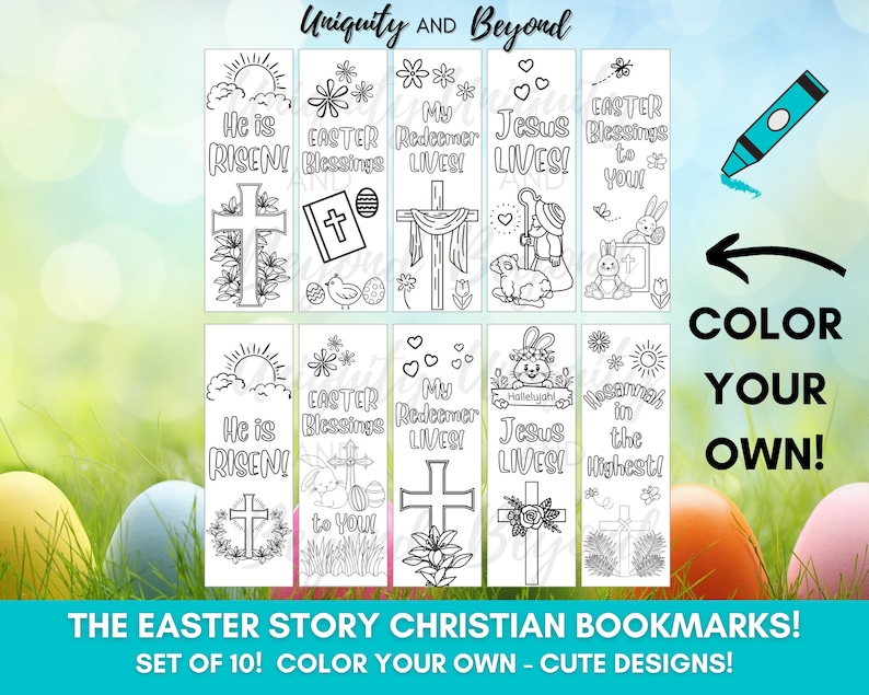 Easter Bookmarks the Easter Story He is Risen Easter Gift - Etsy