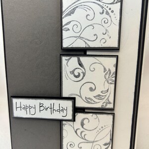Masculine Birthday Card, Neutral Birthday Card. Black and Grey Birthday Card - Etsy