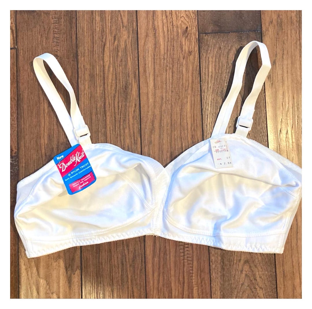 Vintage 1970s Bra XL 46D White Nylon Tricot, USA, New With Tags - Etsy