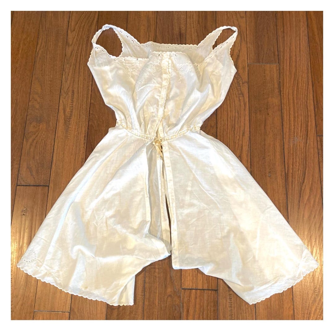 Antique 1900s Victorian Split Bottom 1 Piece Bloomers Knickers Teddy ...