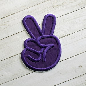 Embroidered Peace Sign Iron on Patch, Colorful Applique - Etsy