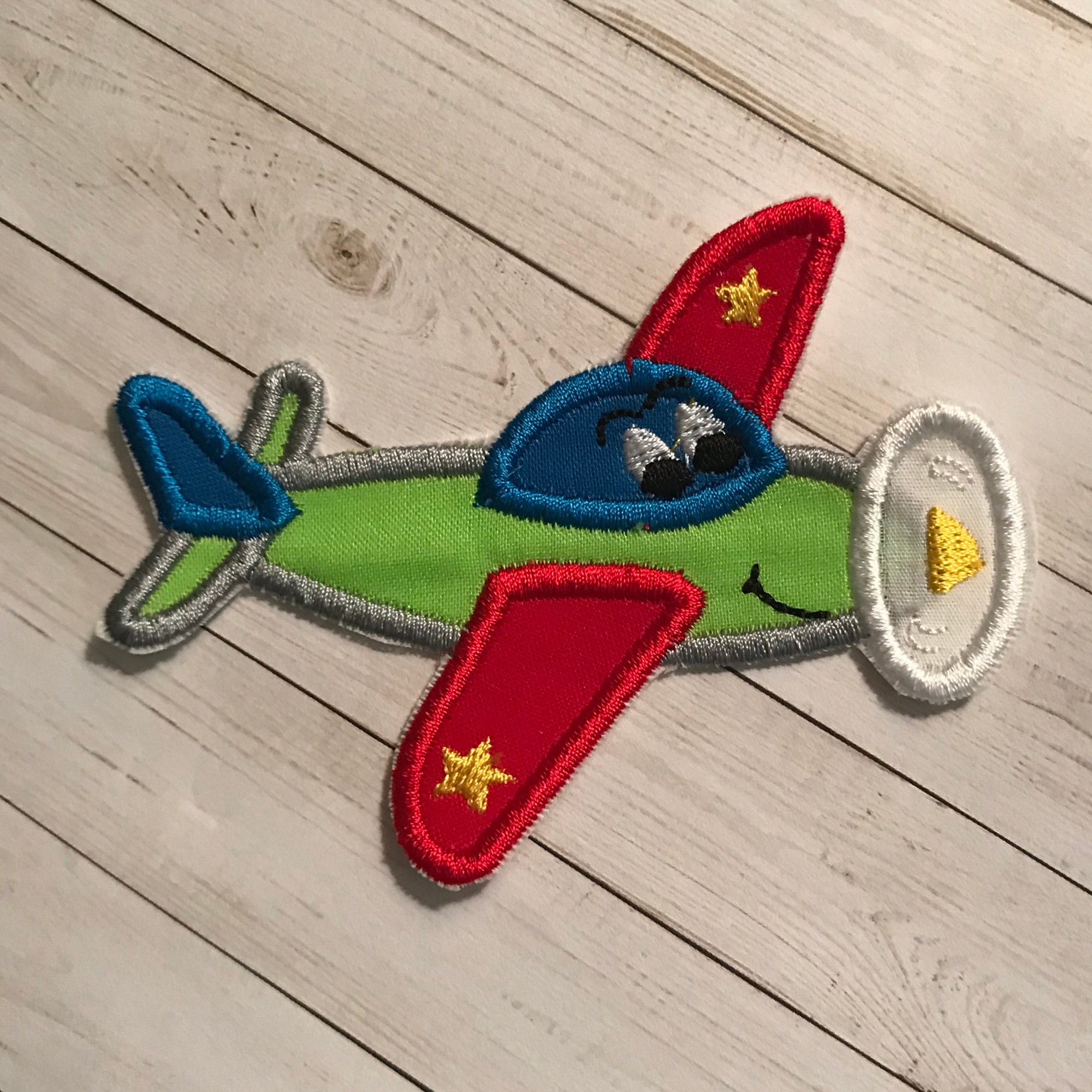 Airplane Patch Airplane Applique Embroidered Airplane Iron | Etsy