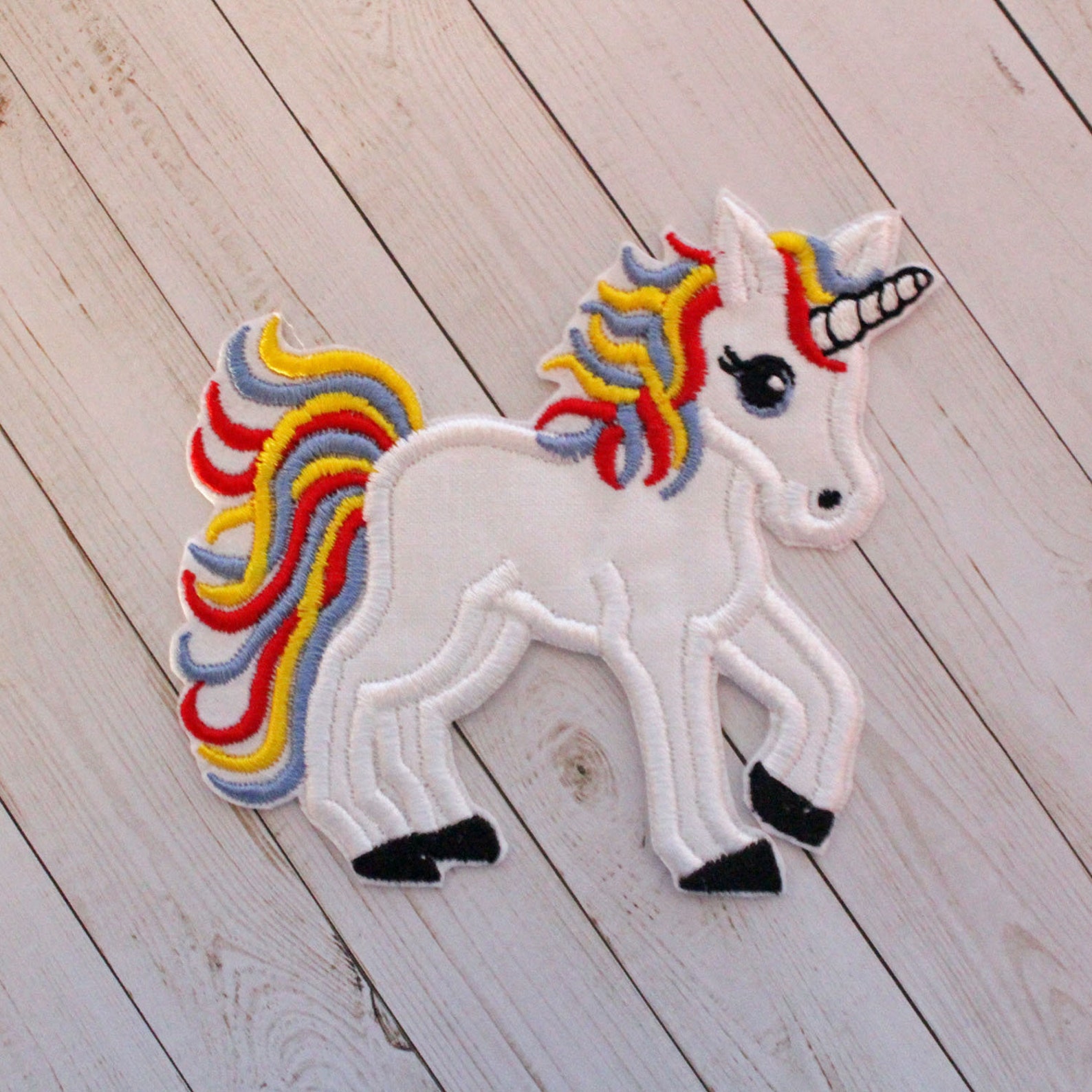 Rainbow Unicorn Patch Unicorn Applique Fabric Embroidery - Etsy