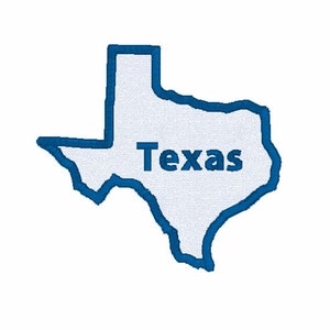 Texas State Patch, Texas State Applique, Embroidered Texas, Iron on ...