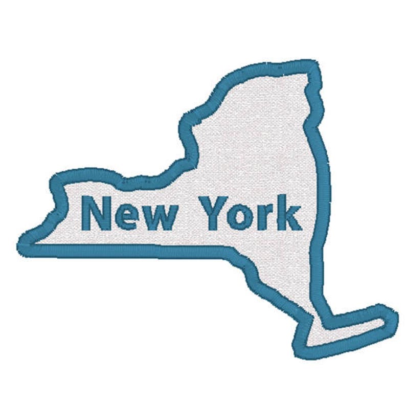 New York State Patch New York State Applique Embroidered New - Etsy