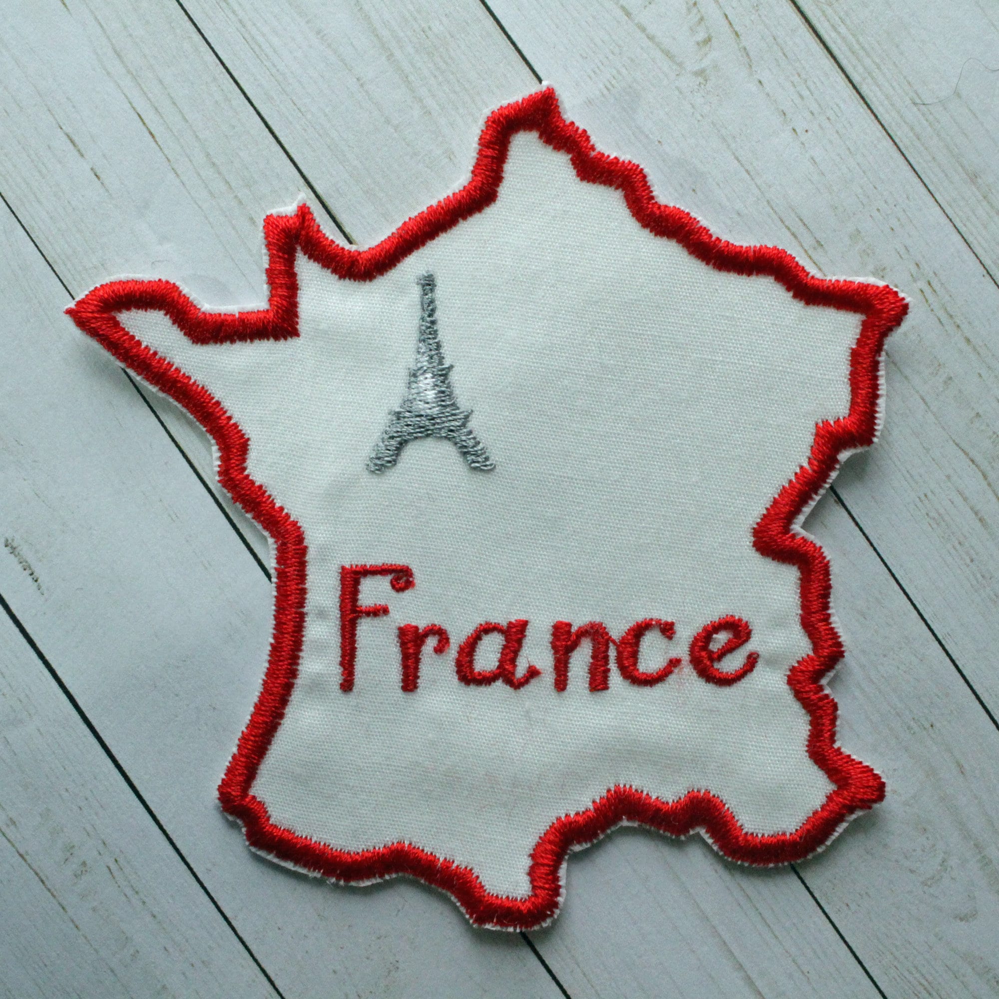 France Patch Paris Patch Eiffel Tower Paris France Map of | Etsy
