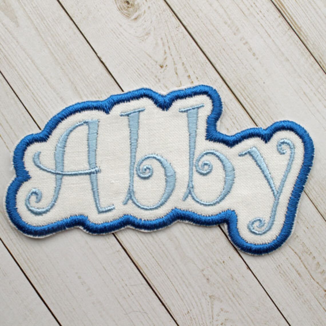 Framed Iron on Name Patch Personalized Embroidery Applique Custom Made ...