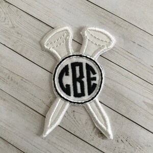 Golf Monogram, Applique Patch, Golf Ball, Iron on Patch, Golf Applique ...