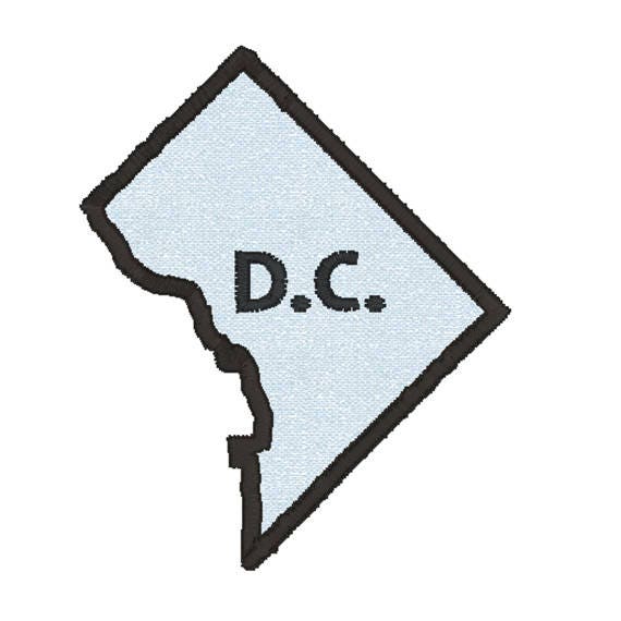 Washington D.C. State Patch D.C. State Applique Embroidered | Etsy