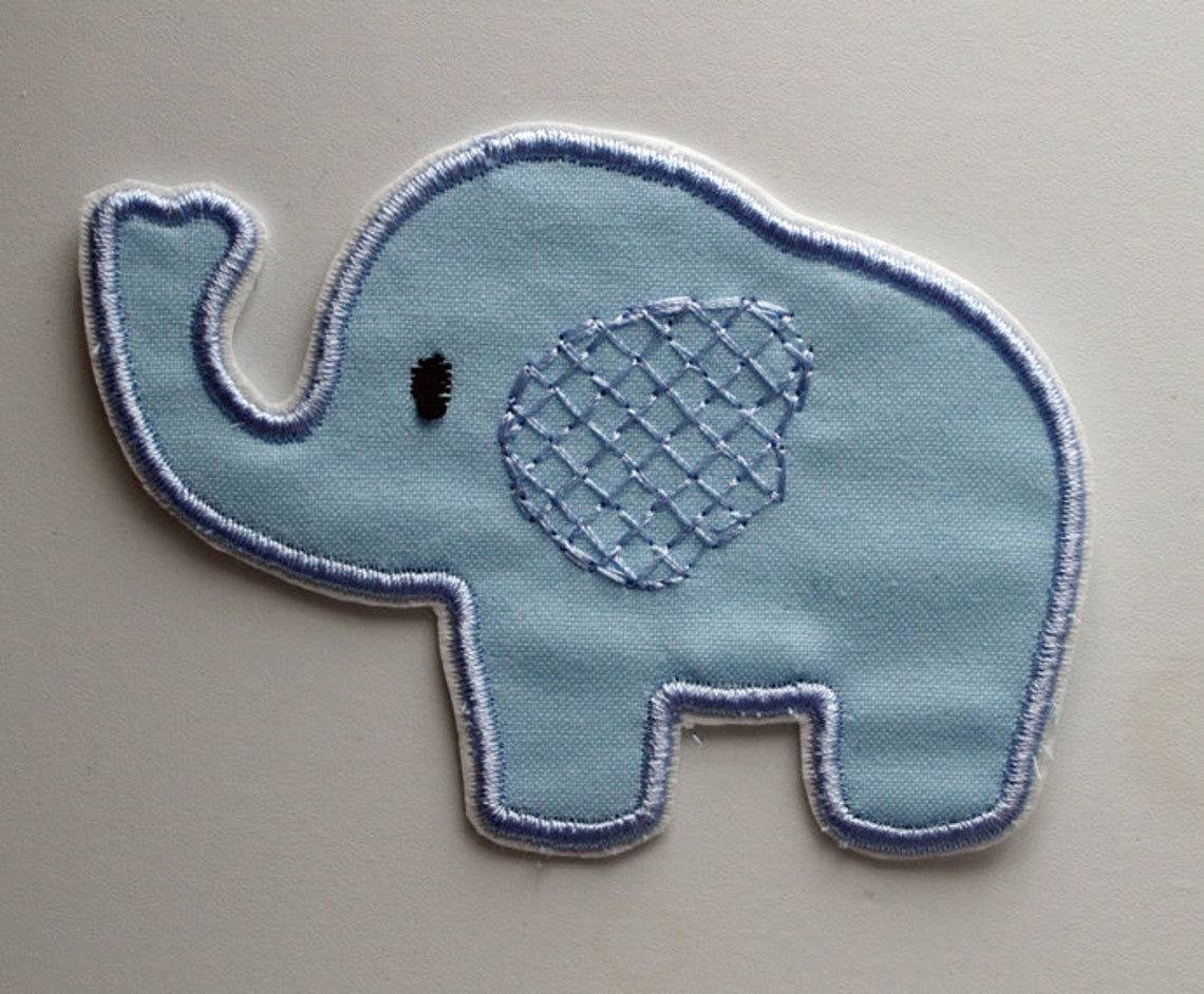 Elephant Patch, Elephant Applique, Embroidered Elephant, Iron on Patch ...