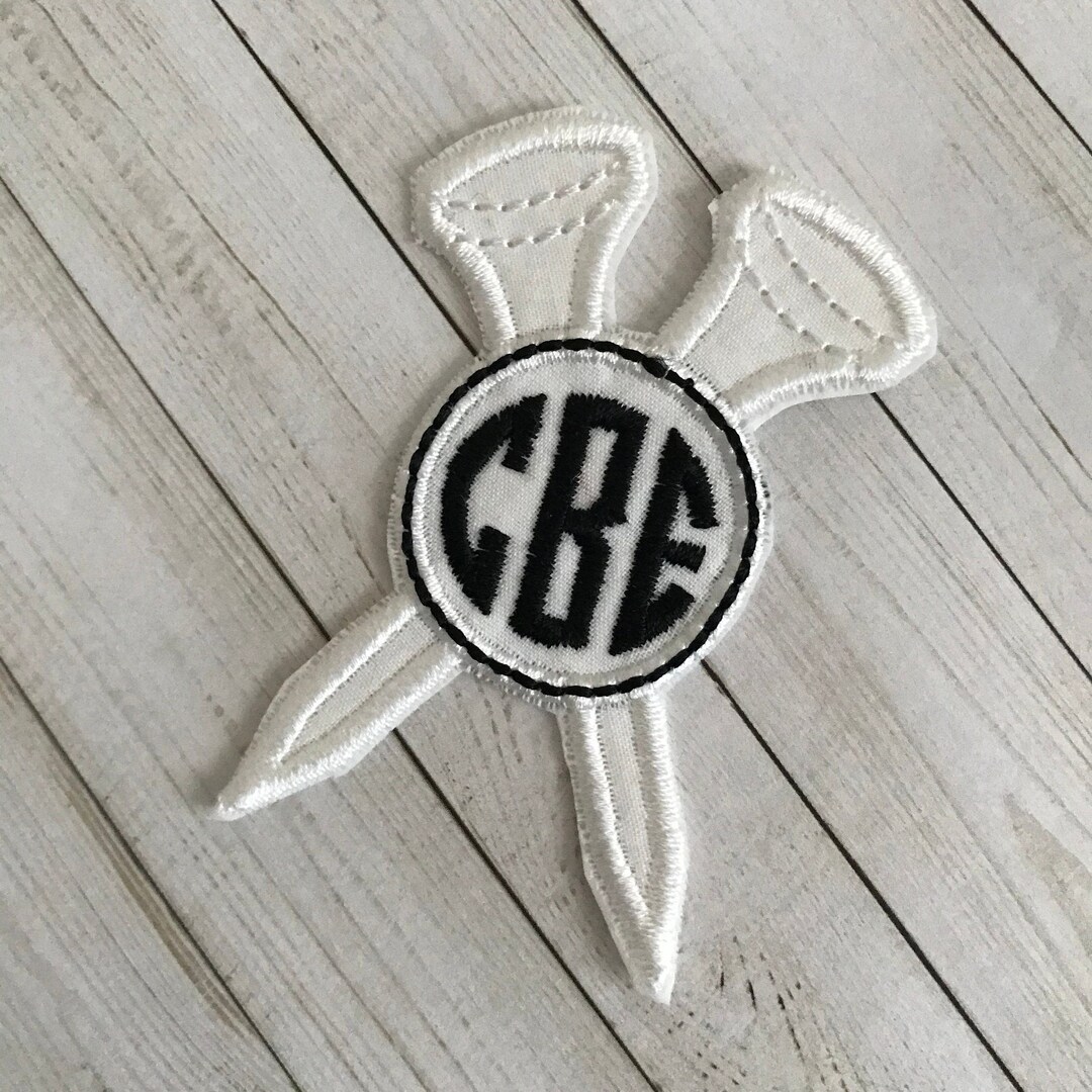 Golf Monogram, Applique Patch, Golf Ball, Iron on Patch, Golf Applique ...
