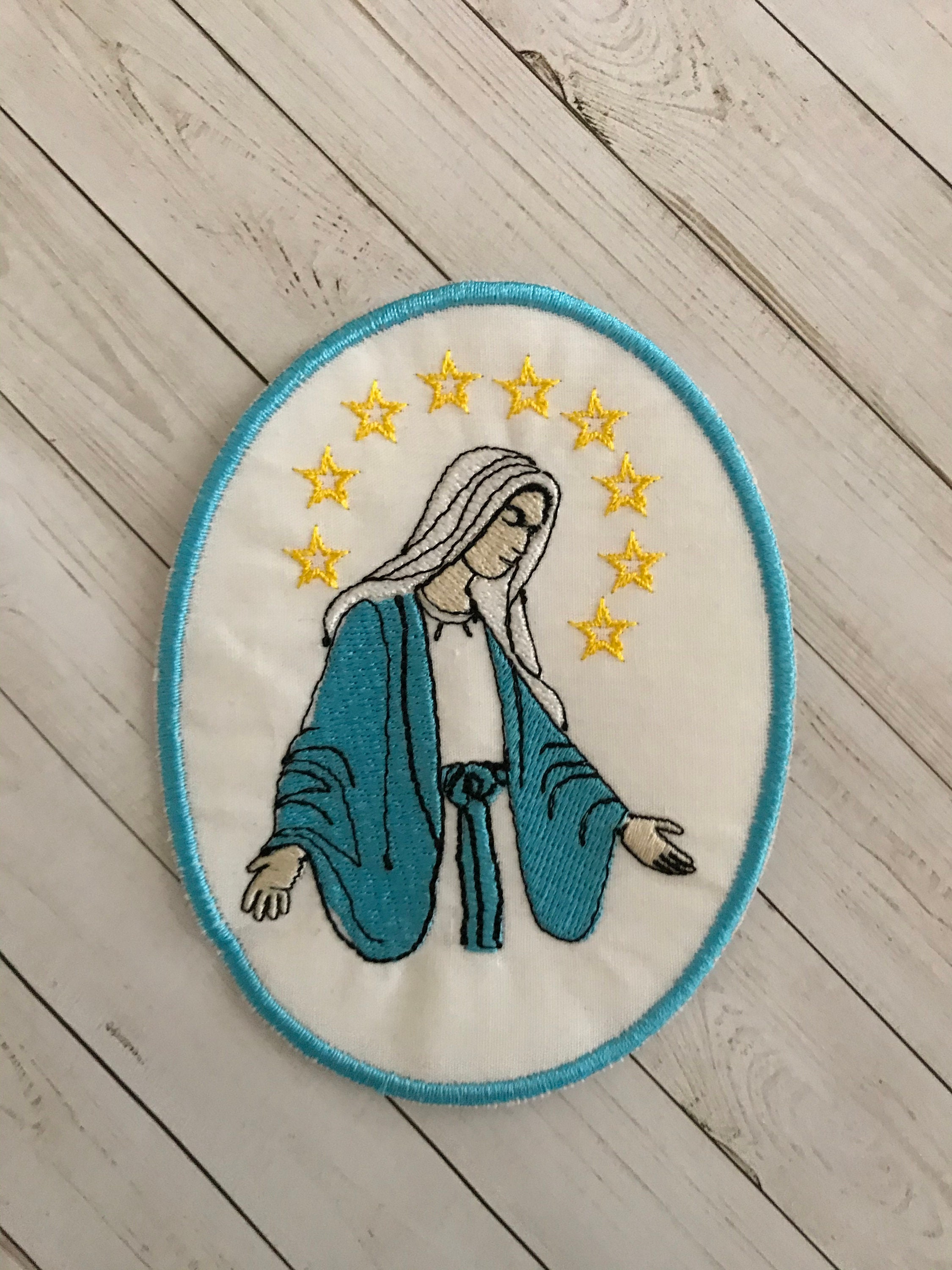 Mary Patch Blessed Mother Patch Catholic Iron on Patch Mary - Etsy