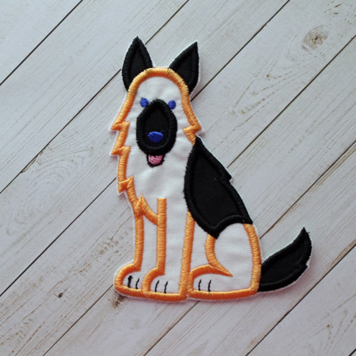 German Shepherd Patch, Dog Patch, Dog Applique, Iron on Patch, German ...
