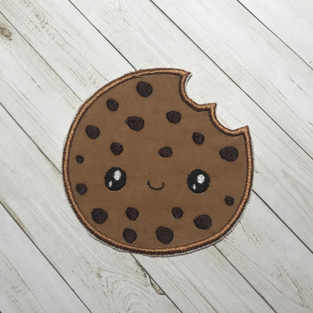 Cookie Iron on Patch, Bitten Cookie Patch, Chocolate Chip Cookie - Etsy