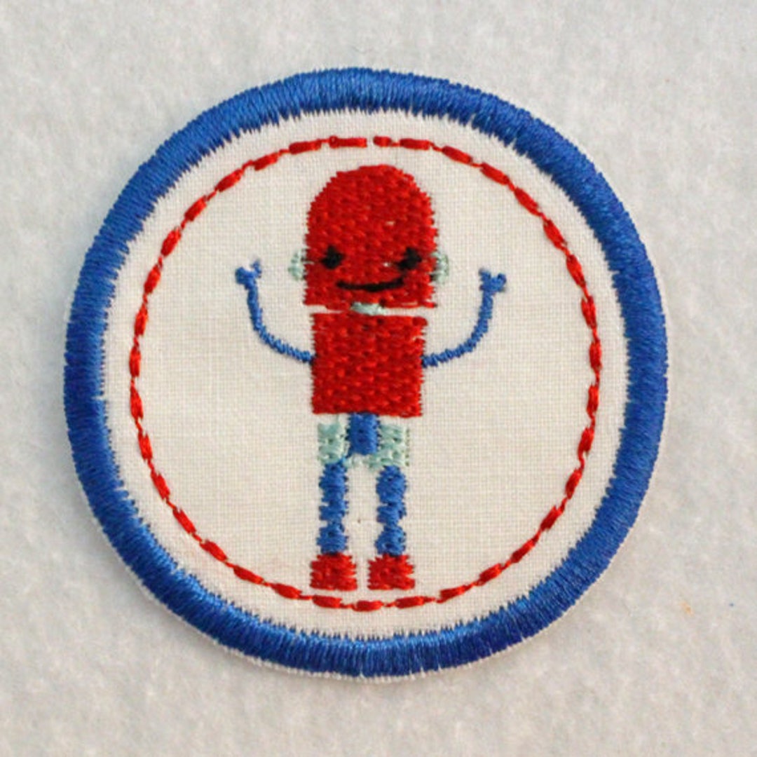 Robot Iron on Patch Robot Badge Merit Badge Robot Merit - Etsy