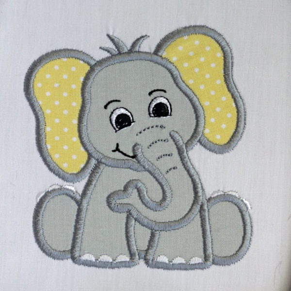 Applique Elephant - Etsy