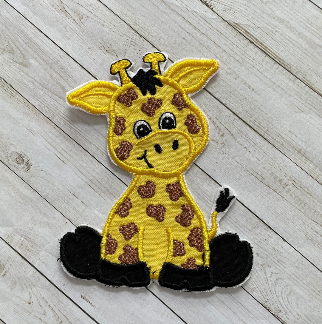 Baby Giraffe Patch, Giraffe Applique, Embroidered Giraffe, Iron on Patch, Applique Patch ...