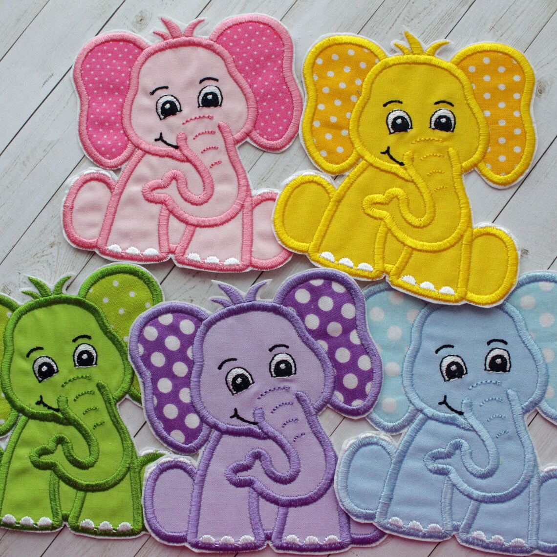 Baby Elephant Iron on Patch Pick A Color - Etsy