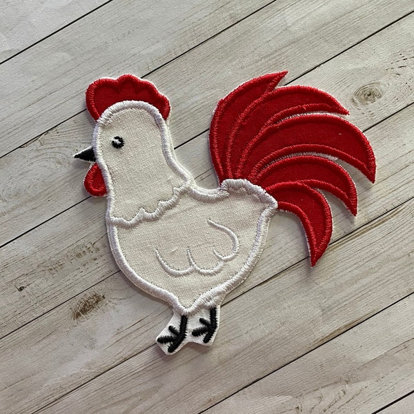 Embroidered Rooster - Etsy