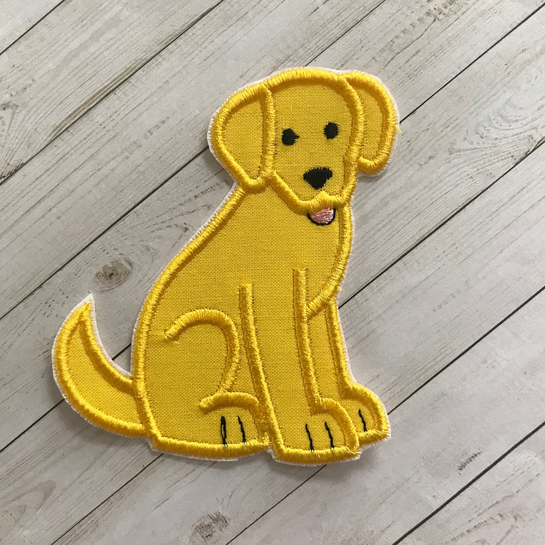 Yellow Labrador Patch, Labrador Retriever, Dog Patch, Dog Applique, Lab ...