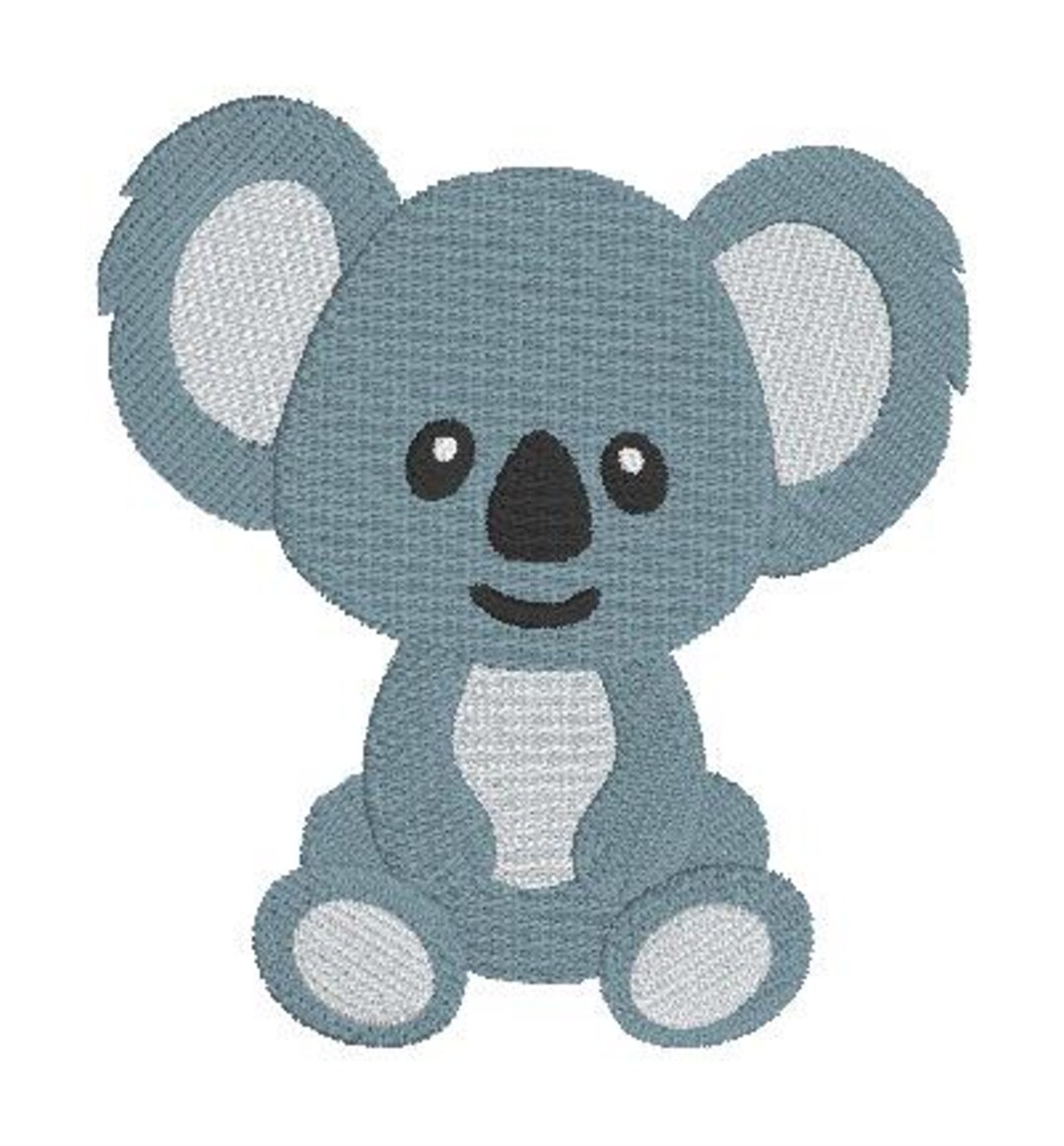 Koala Bear Iron on Patch, Koala Embroidery, Applique Patch, Koala Embroidered Iron on Patch ...