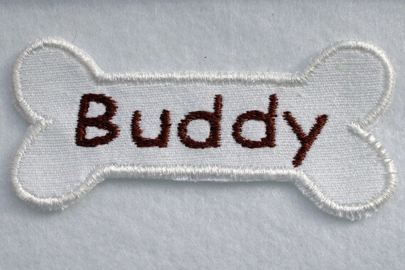 Embellishments Custom Dog Bone Patch Dog Name Patch Iron On Applique ...
