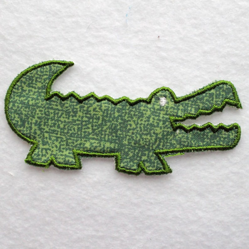 Alligator Patch Alligator Applique Embroidered Alligator | Etsy