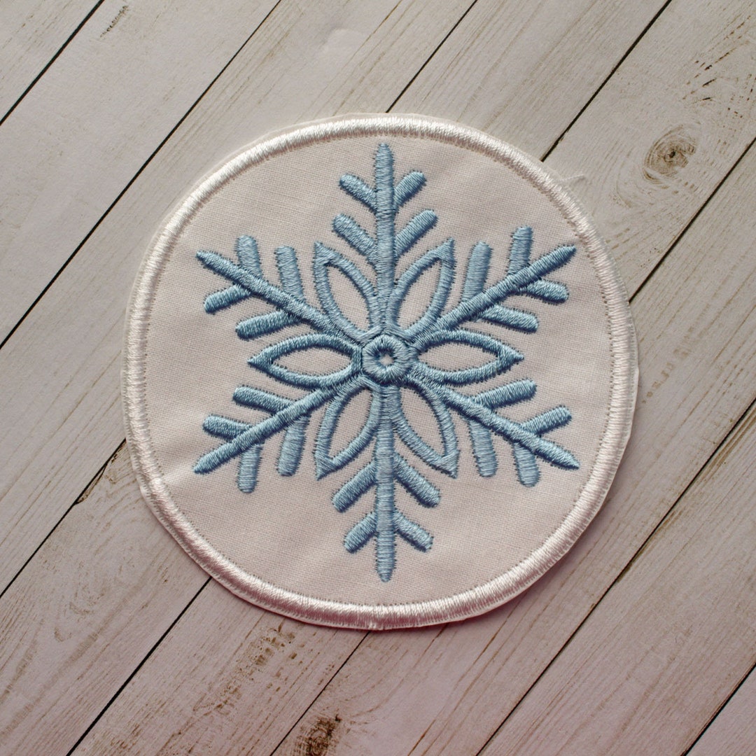 Snowflake Iron on Patch, Snowflake Patch, Snowflake Embroidery ...